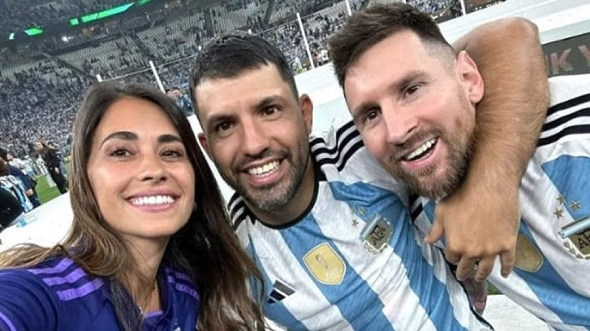 El detalle en la foto de Antonella Roccuzzo, Messi y Agüero