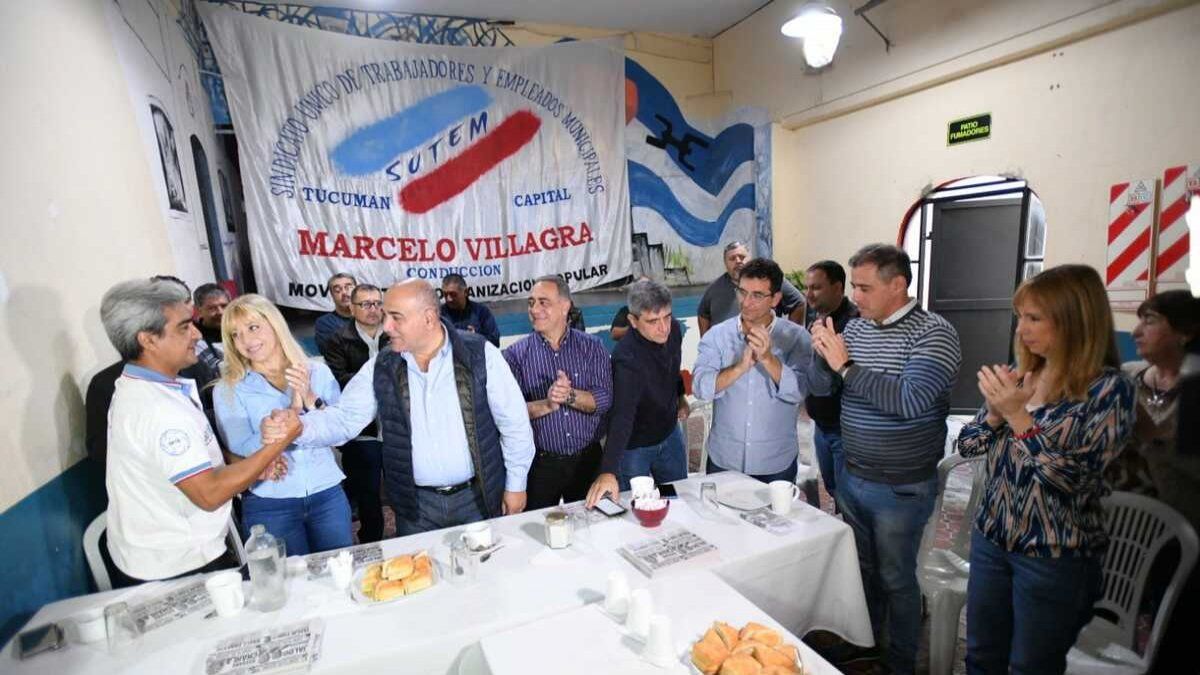 Jaldo, Manzur y Chahla recibieron el apoyo de SUTEM